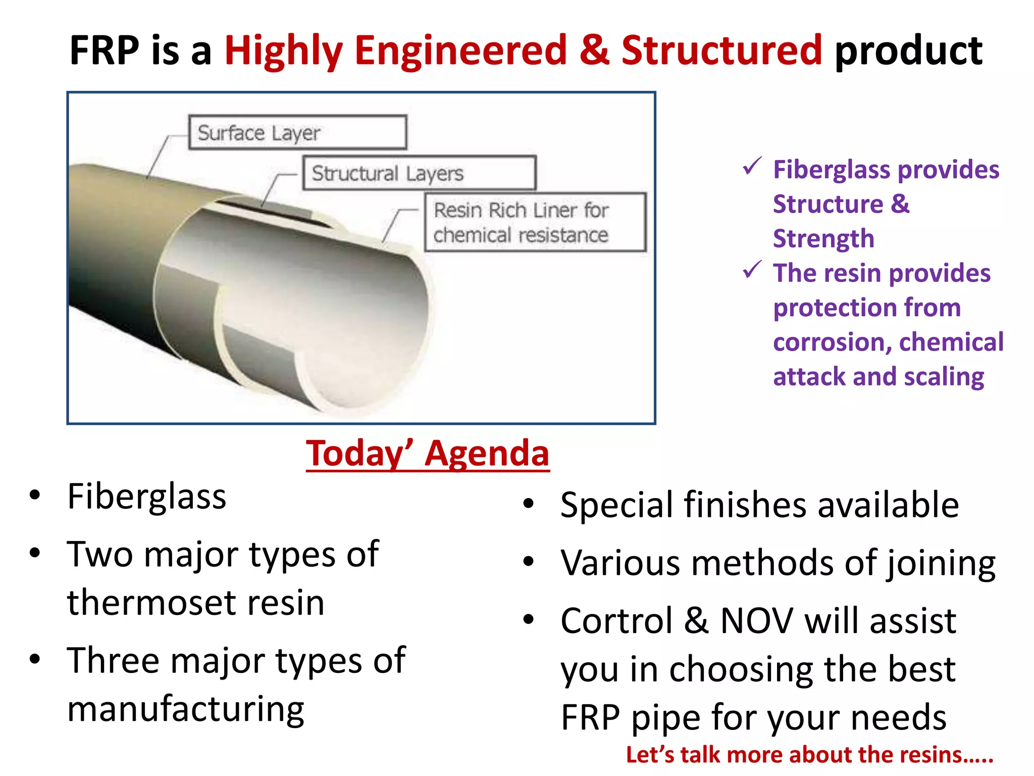 Frp piping and equipment for chem pharma (peb 9-4-2019) | PPTX
