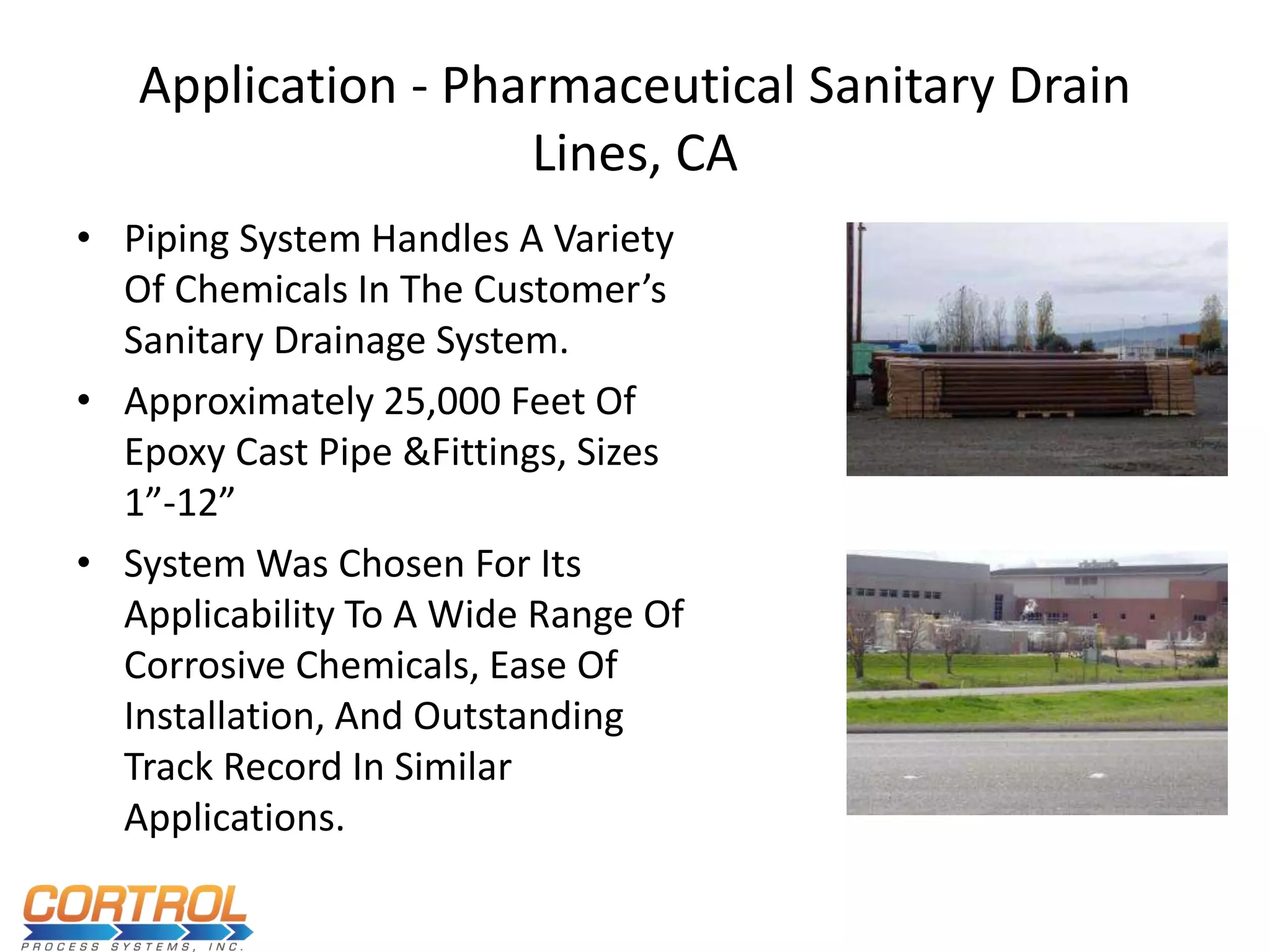 Frp piping and equipment for chem pharma (peb 9-4-2019) | PPTX