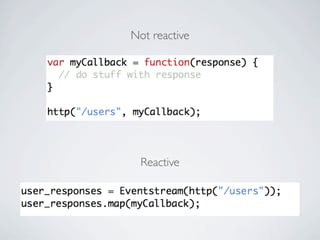 Functional Reactive Programming in Javascript | PPT