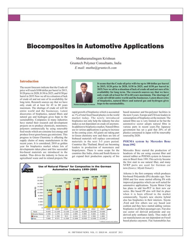 Frp today biocomposites in automotive applications | PDF | Commodities ...