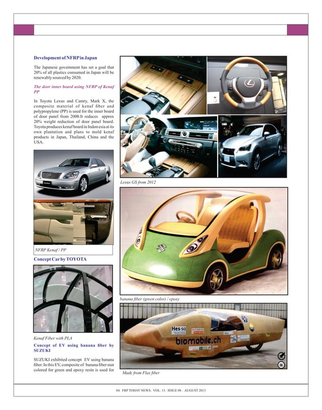 Frp today biocomposites in automotive applications | PDF | Commodities ...