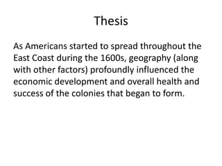 Day 1 Impact of Colonial Geography | PPTX