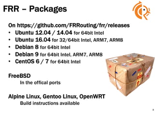 FRRouting Overview and Current Status | PPT