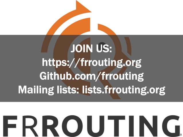 FRRouting Overview and Current Status | PPT