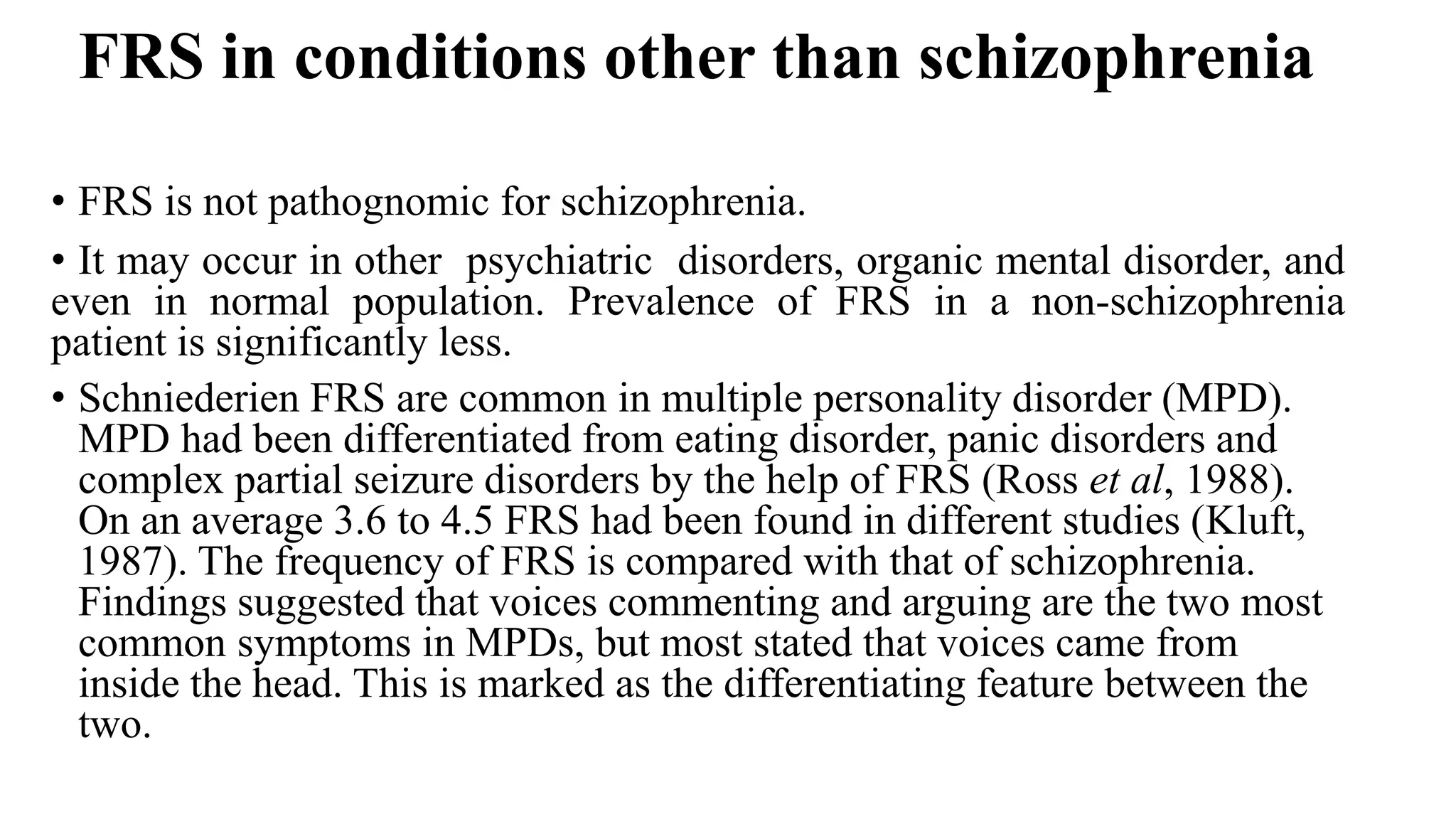 First rank symptoms of schizophrenia | PPTX