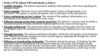First rank symptoms of schizophrenia | PPTX