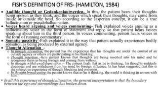 First rank symptoms of schizophrenia | PPTX