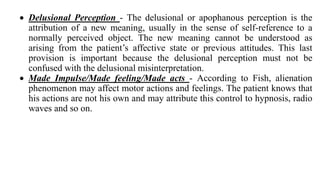 First rank symptoms of schizophrenia | PPTX