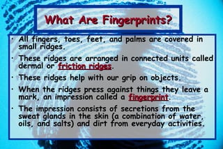 FRS 102-Fingerprints-2.ppt for undergraduates | PPT