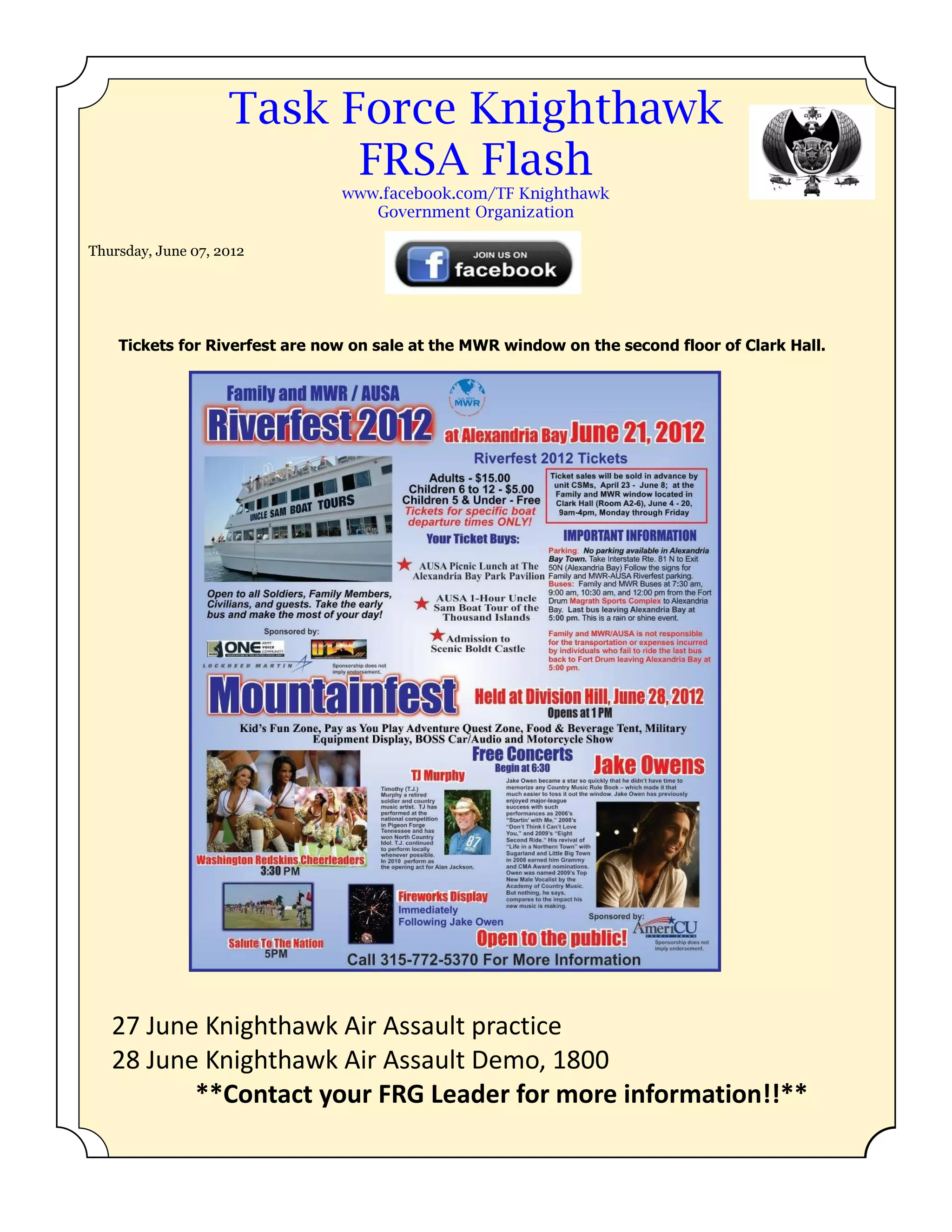 7 June FRSA Flash | PDF | Family and Relationships
