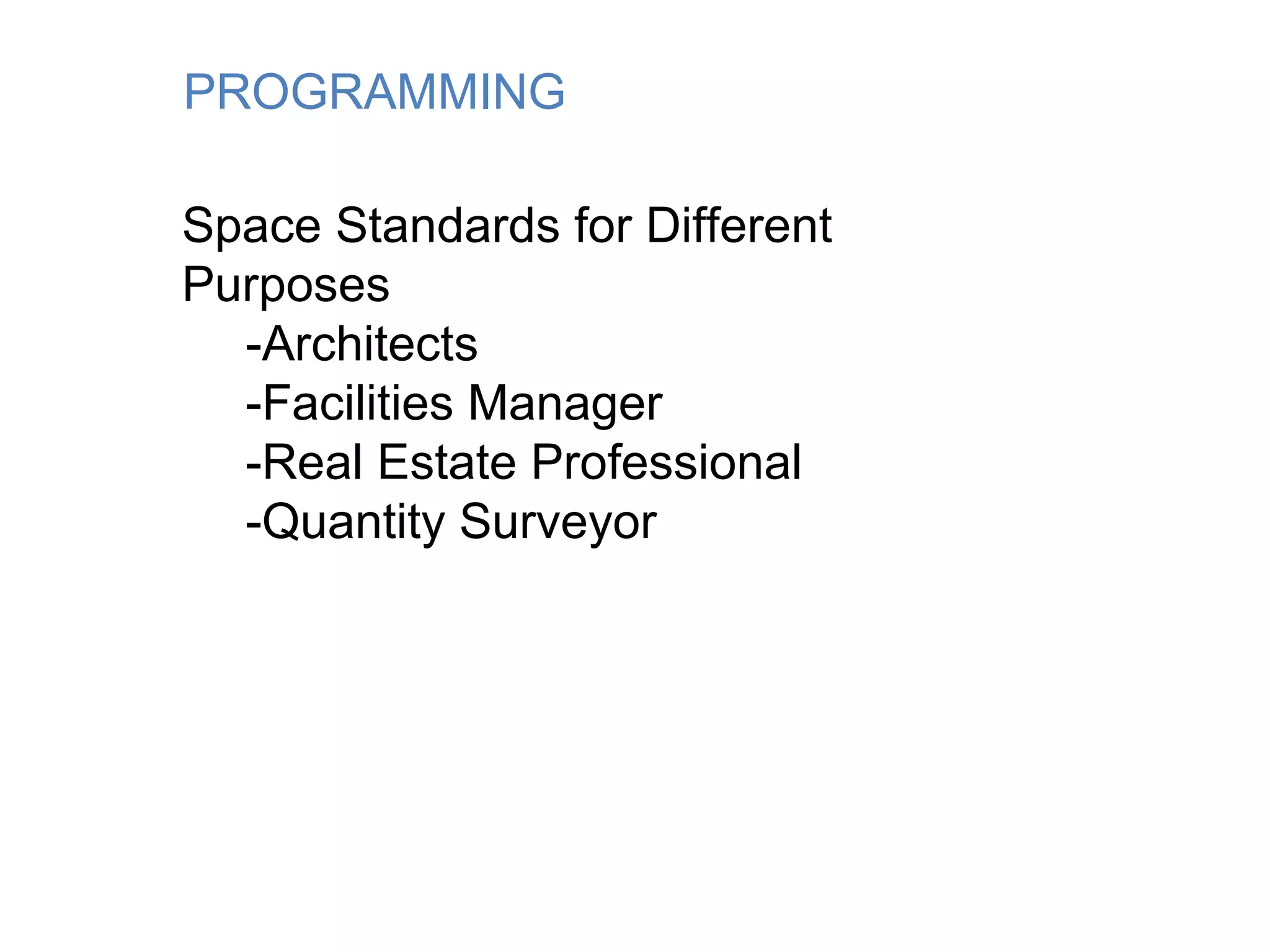 Space planing | PPT