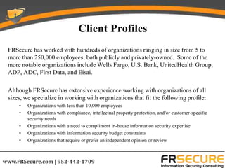 FRSecure Company Overview | PPT