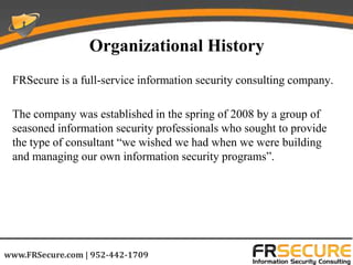FRSecure Company Overview | PPT