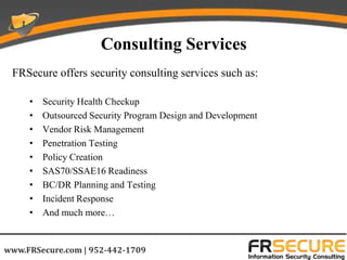 FRSecure Company Overview | PPT
