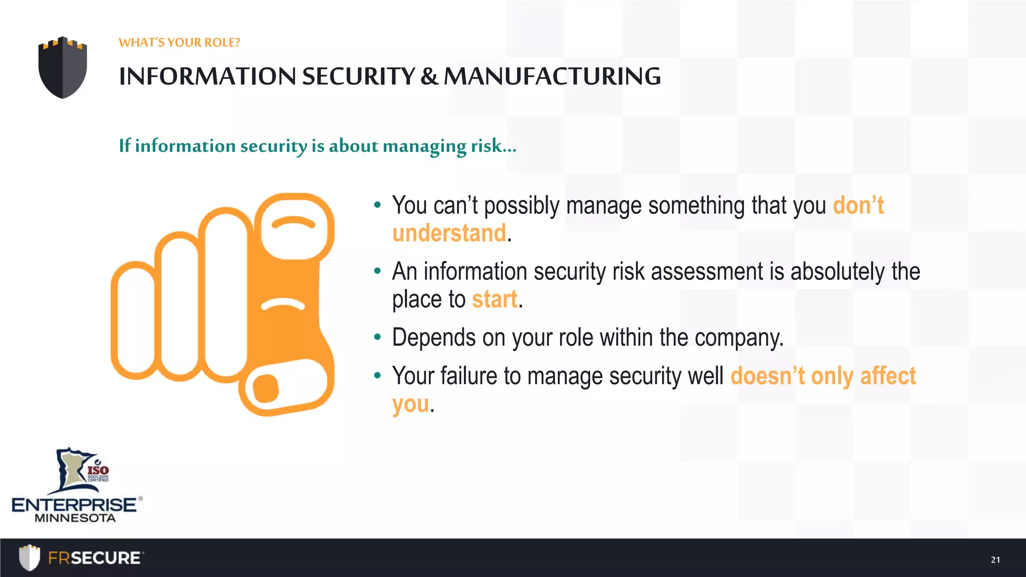 Information Security & Manufacturing | PPTX