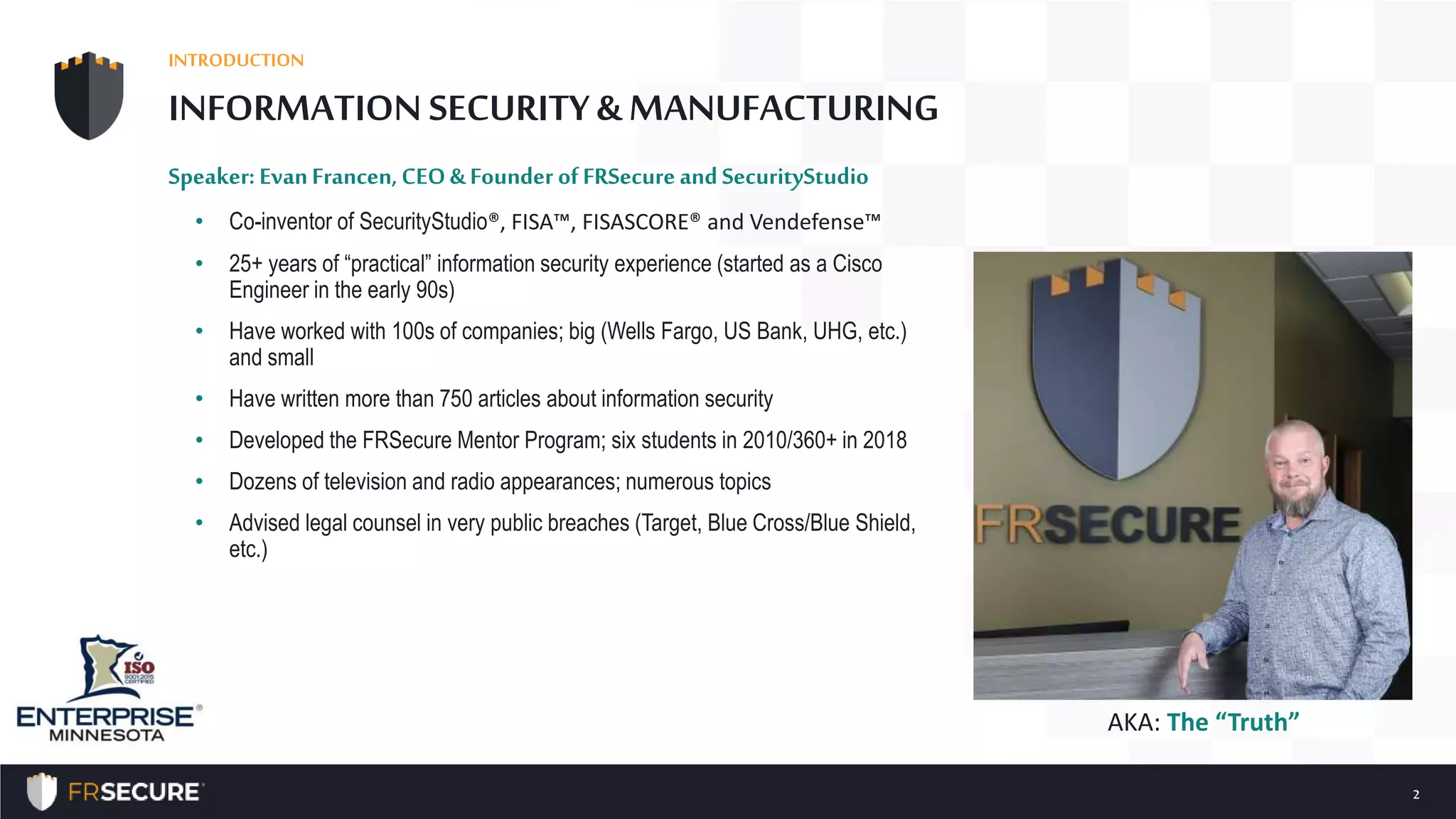 Information Security & Manufacturing | PPTX