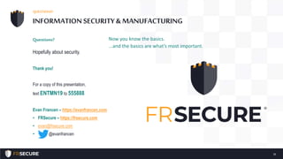 Information Security & Manufacturing | PPTX
