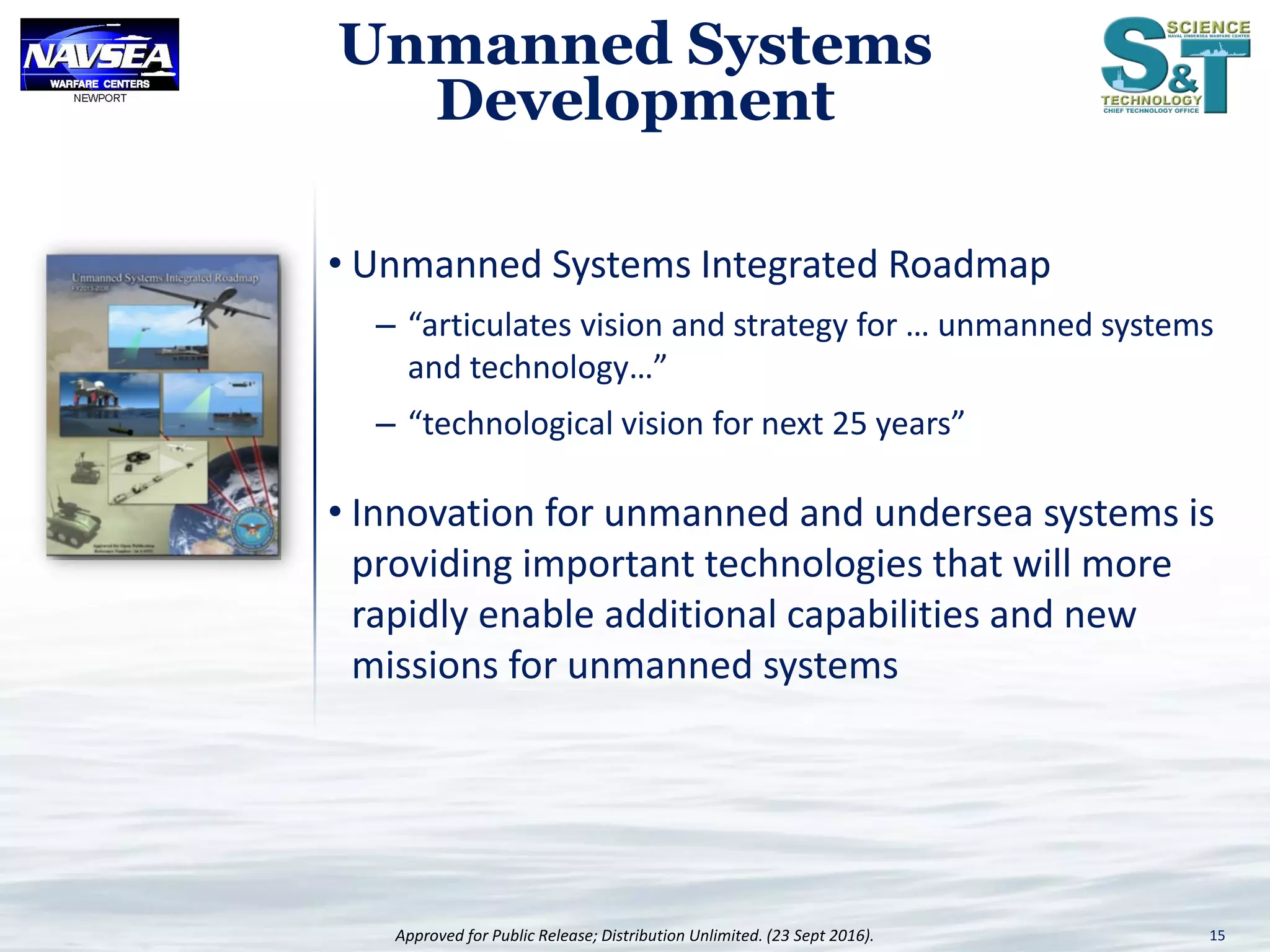 US Undersea Warfare Science & Technology Objectives and US Unmanned ...