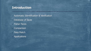 Face Recognition System for Door Unlocking | PPTX