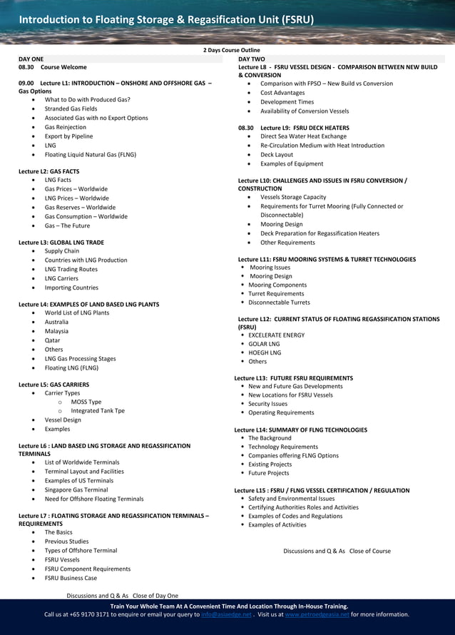 Introduction to Floating Storage & Regasification Unit (FSRU) | PDF ...