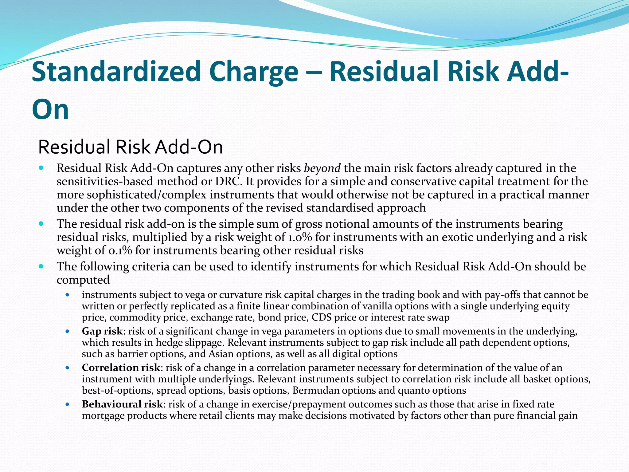 FRTB - Market Risk Capital Charge Calculation | PPTX
