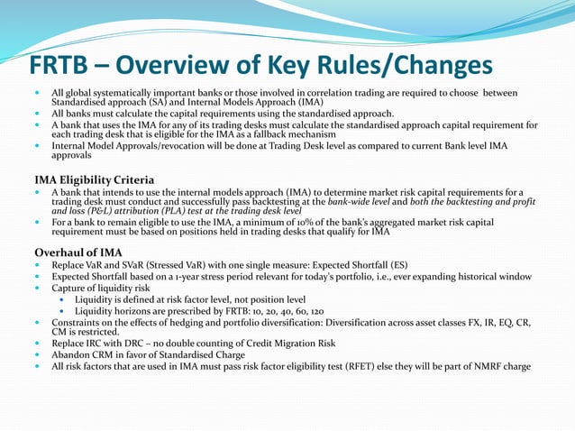 FRTB Capital Charge | PPTX | Stocks and Bonds | Personal Investing