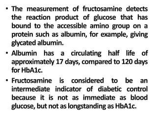 Fructosamine and hg a1c | PPTX