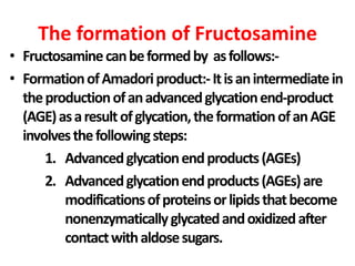 Fructosamine and hg a1c | PPTX