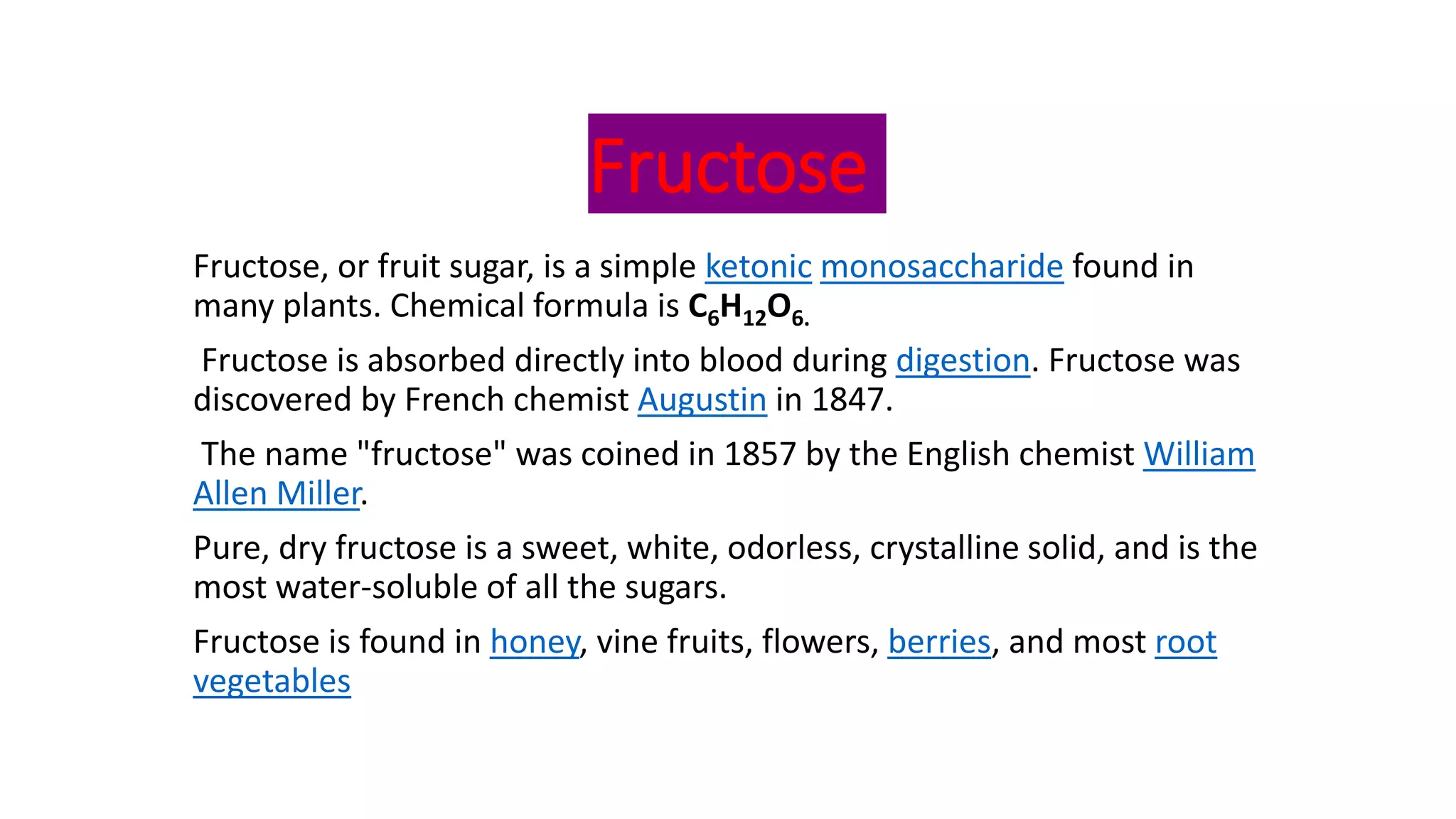 Fructose | PPT