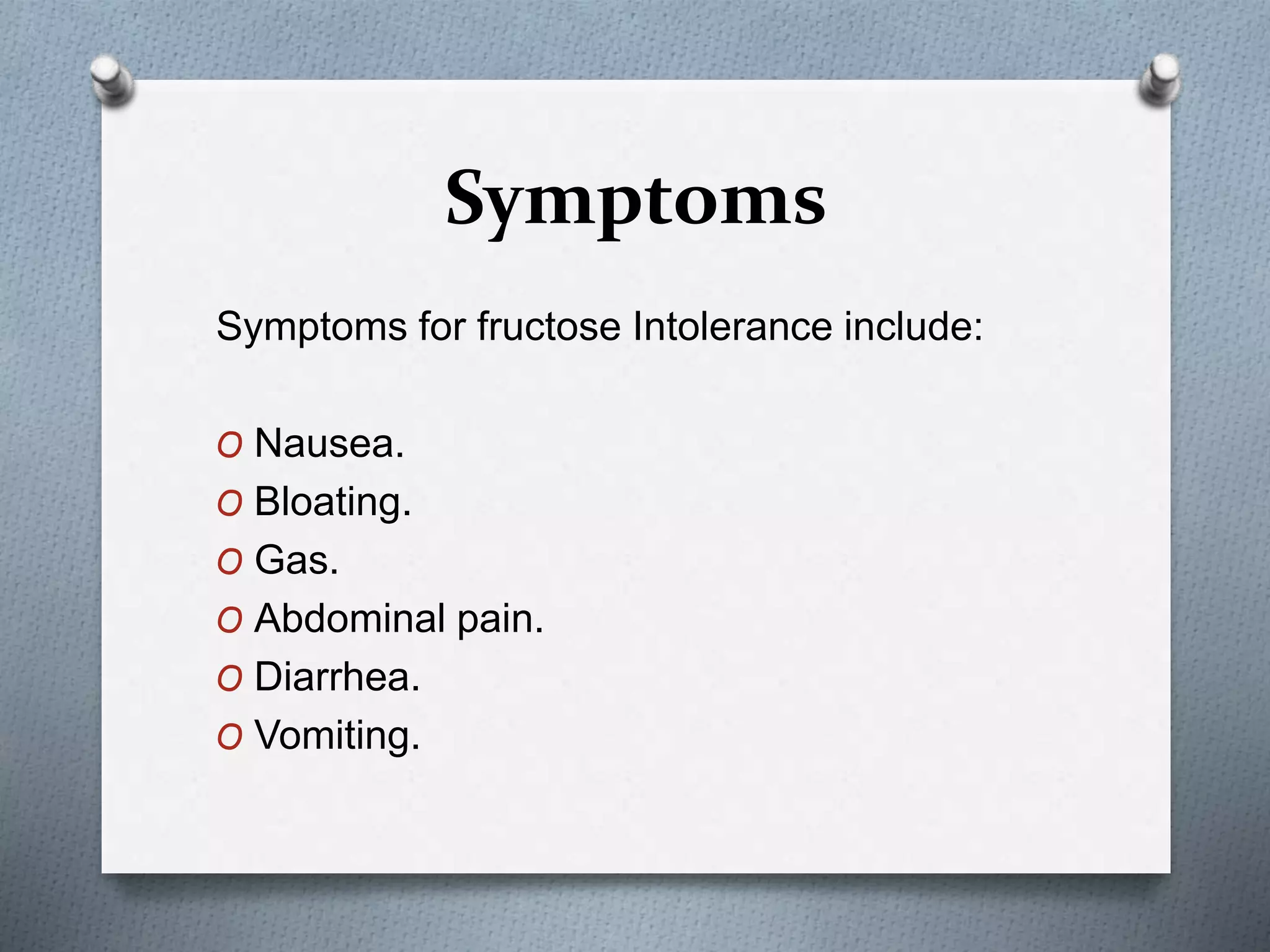 Fructose intolerance and Clinical diagnosis | PPTX