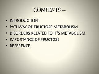 Fructose Metabolism In Liver | PPTX