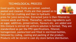 Fruit juice-squash - database | PPT