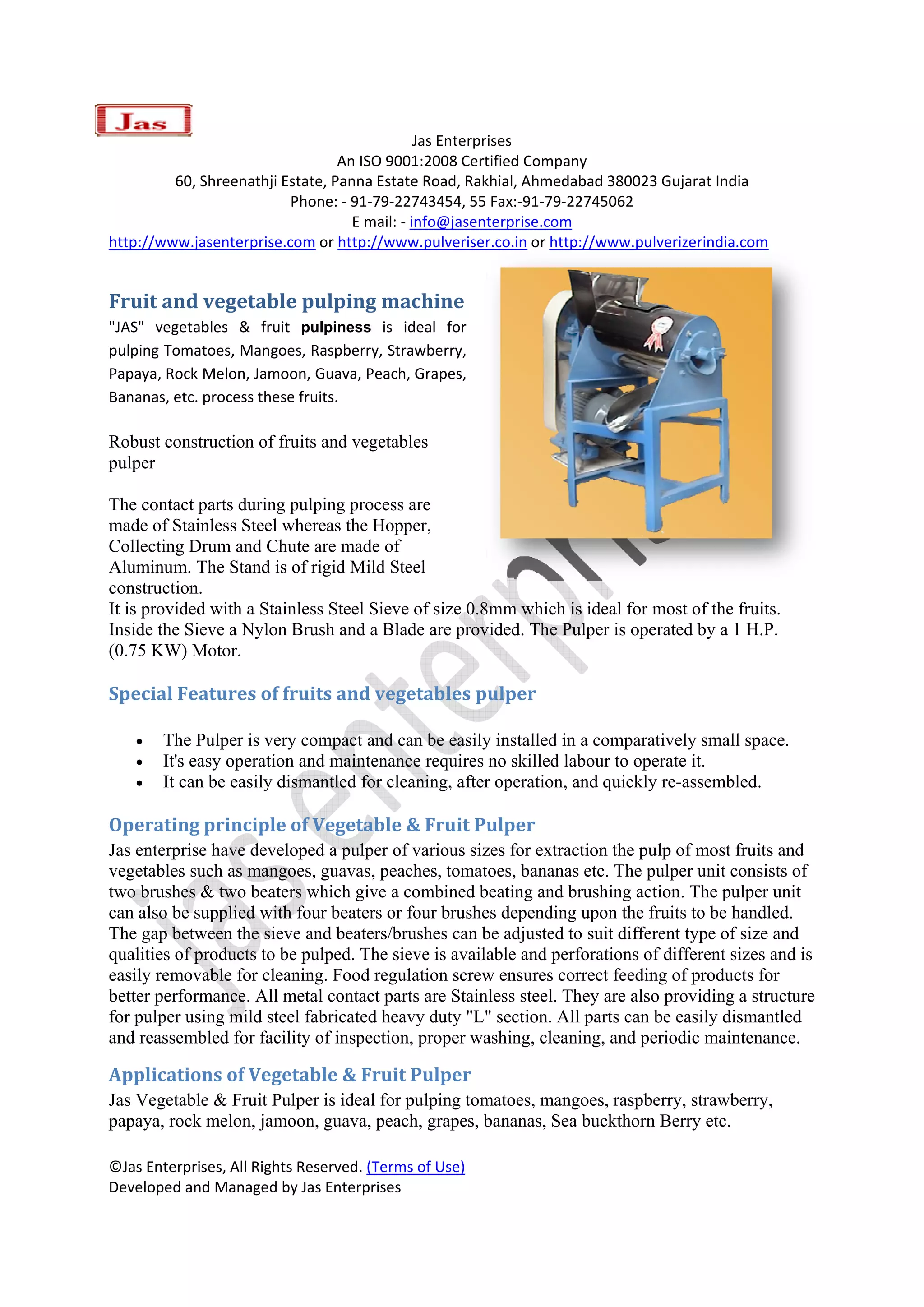 Fruit pulper | PDF