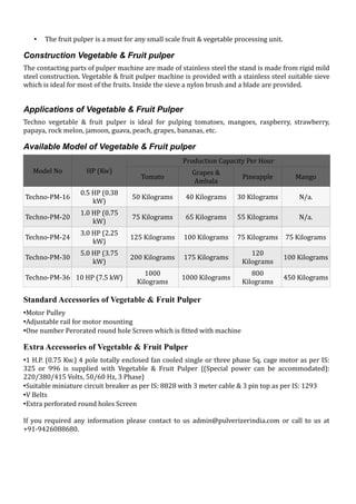 Fruit pulper | PDF