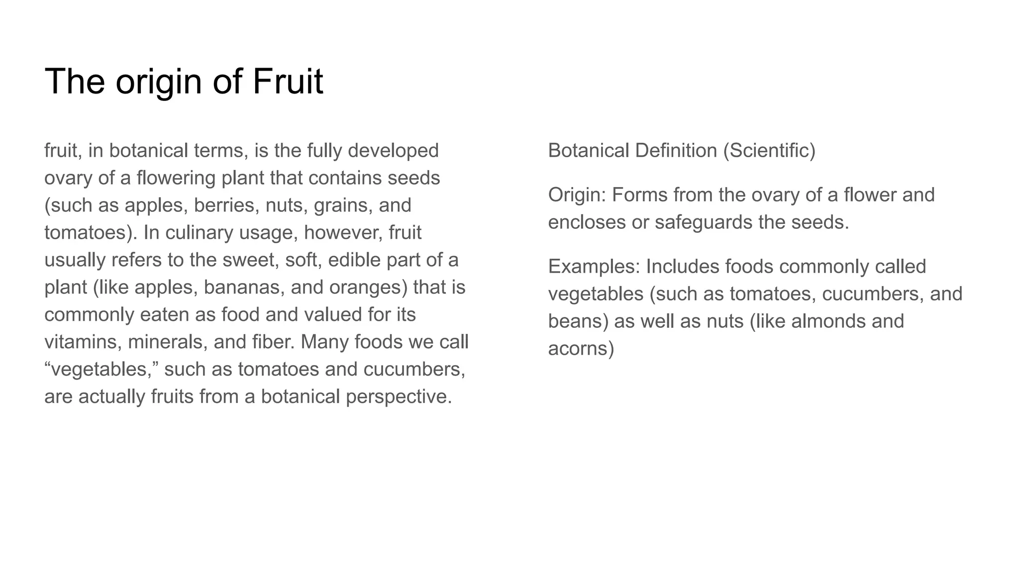 Fruit ,uses,origin of fruit and example.pdf