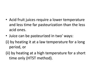 Fruit and vegetable processing - Introduction | PPTX