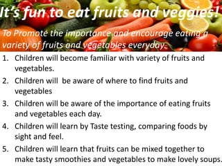 Fruit and Vegetable Concept for children | Play School Education ...