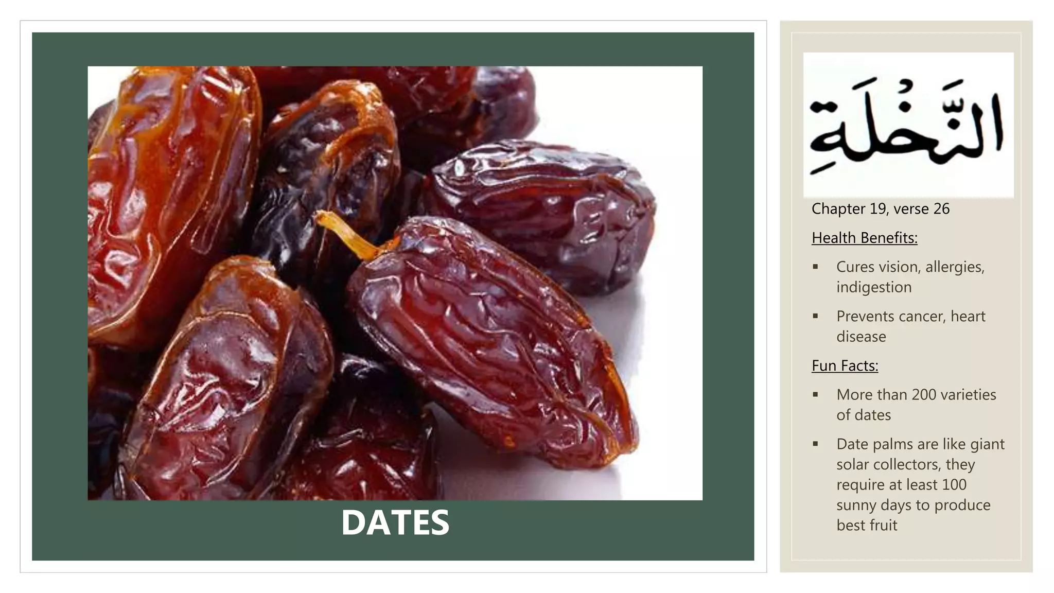 Fruit and Vegetables from the Holy Qur'an | PPTX