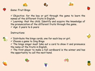 Fruit bingo | PPTX