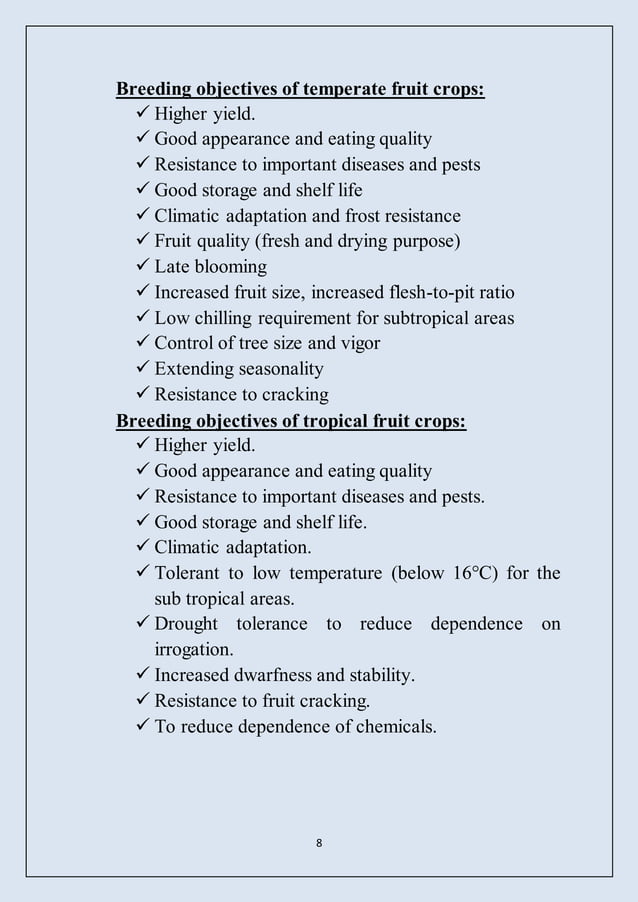 Fruit breeding 656 | DOCX | Agriculture | Industries