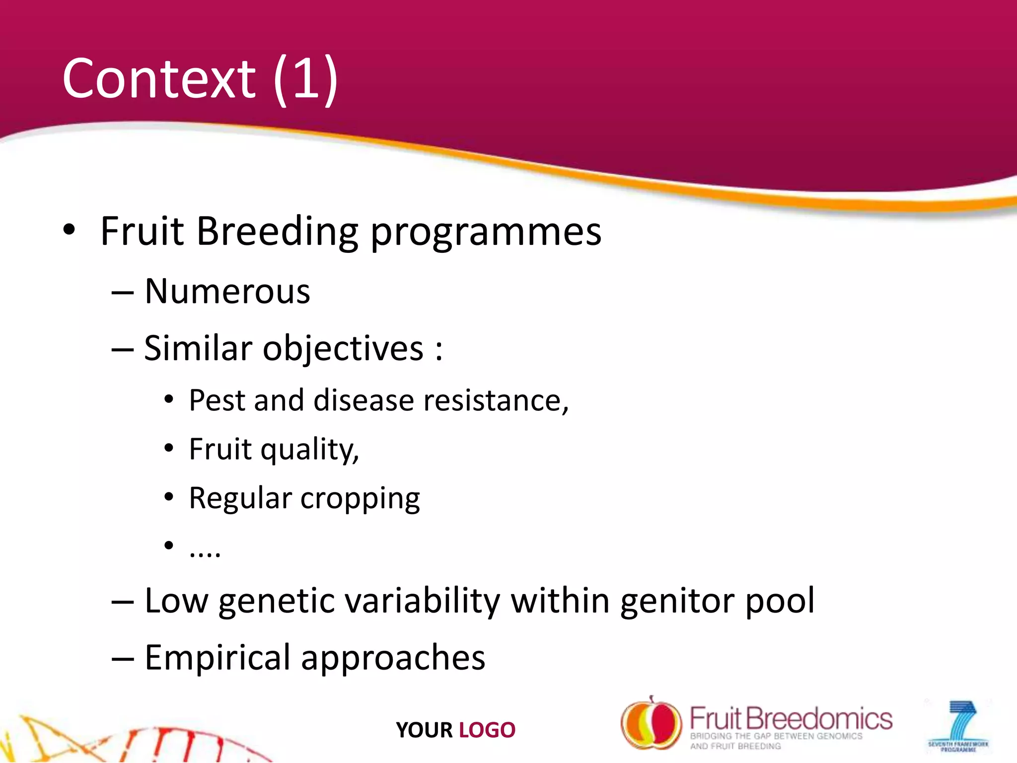 FruitBreedomics general presentation | PPT