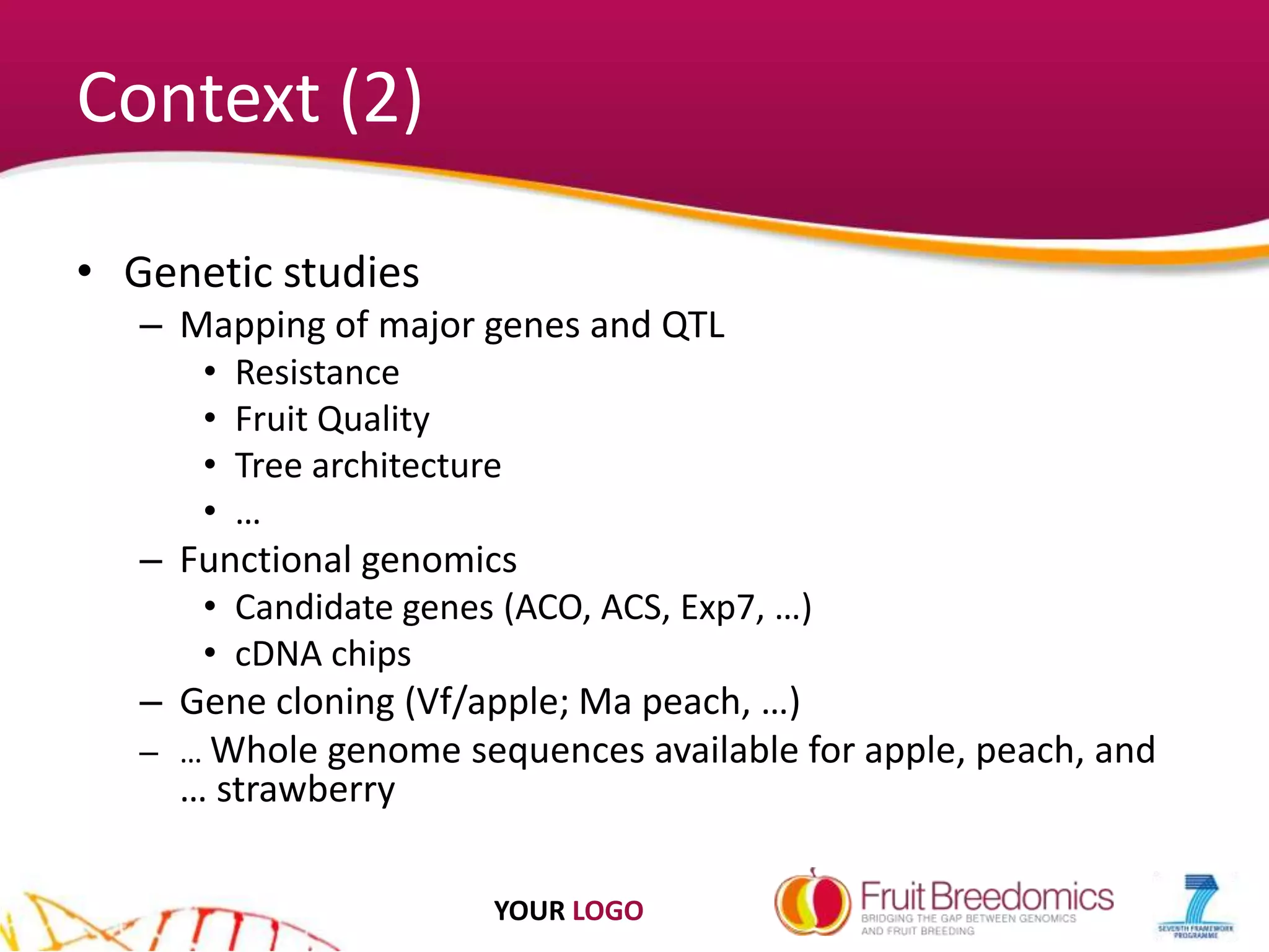 FruitBreedomics general presentation | PPT