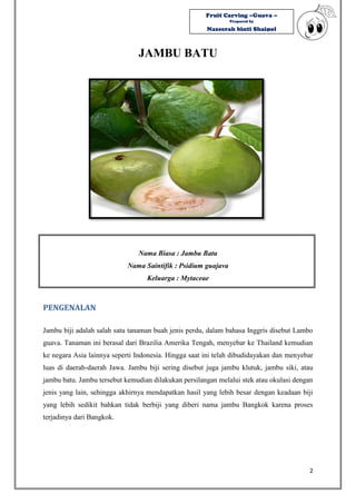 Fruit carving notes | PDF
