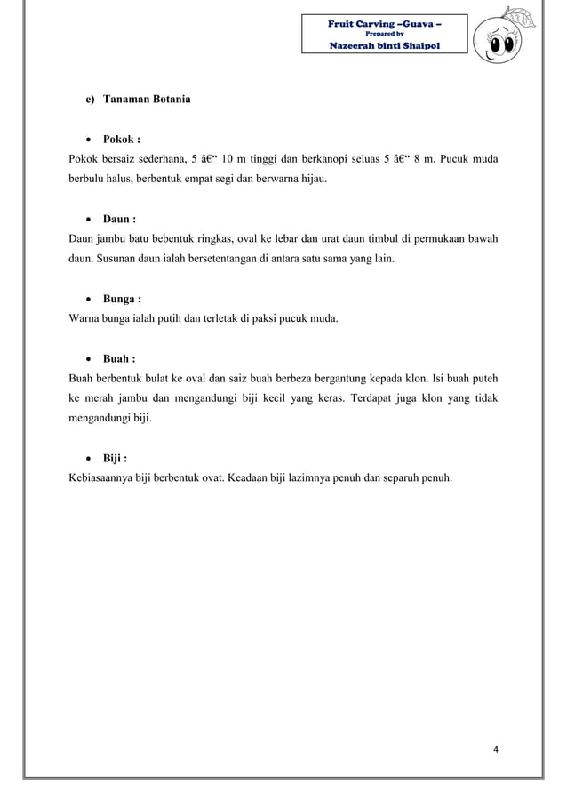 Fruit carving notes | PDF