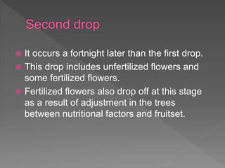 Fruit drop – causes and prevention in horticuture crops | PPTX