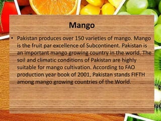 Fruit farming in Pakistan | PPTX