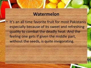 Fruit farming in Pakistan | PPT