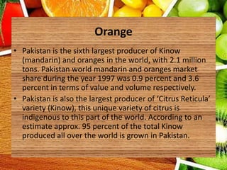 Fruit farming in Pakistan | PPT