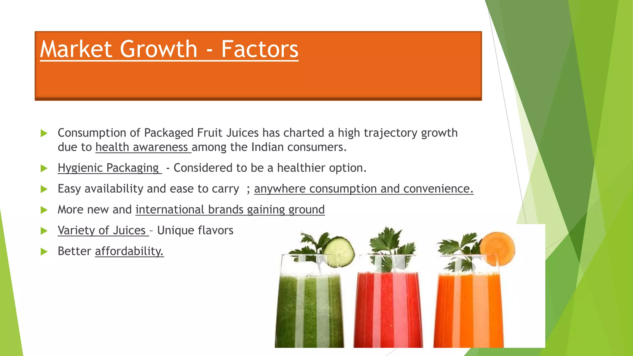 Fruit juices- market survey | PPTX