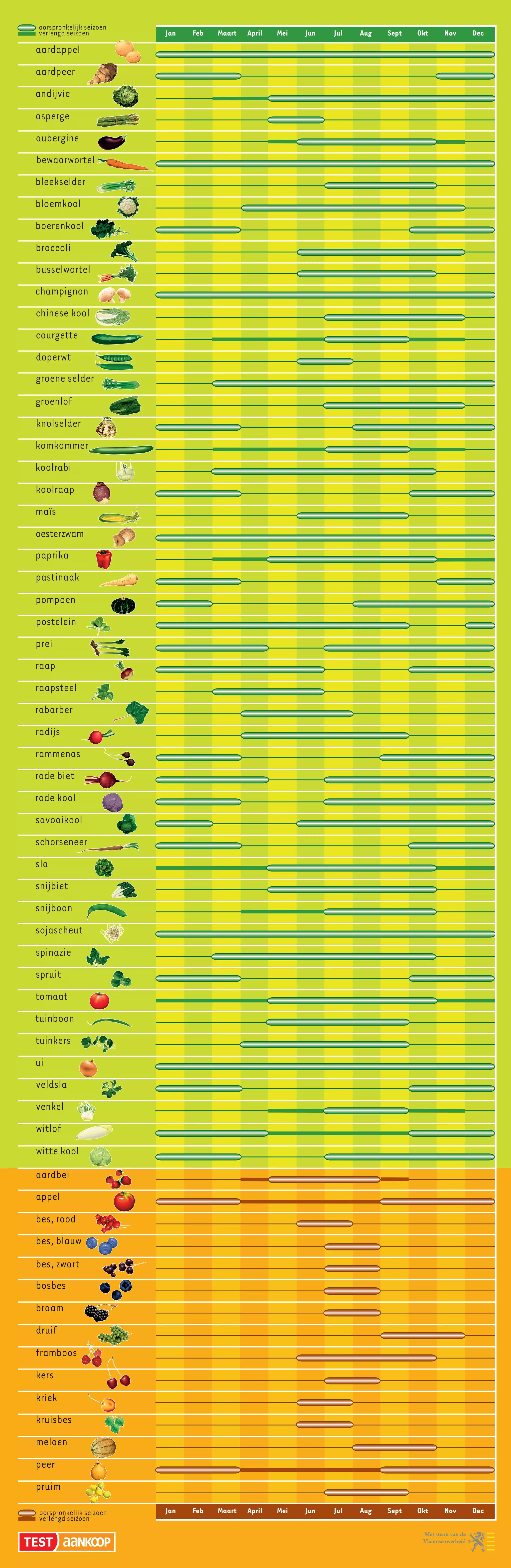 SEIZOENSKALENDER: Groenten & Fruit | PDF